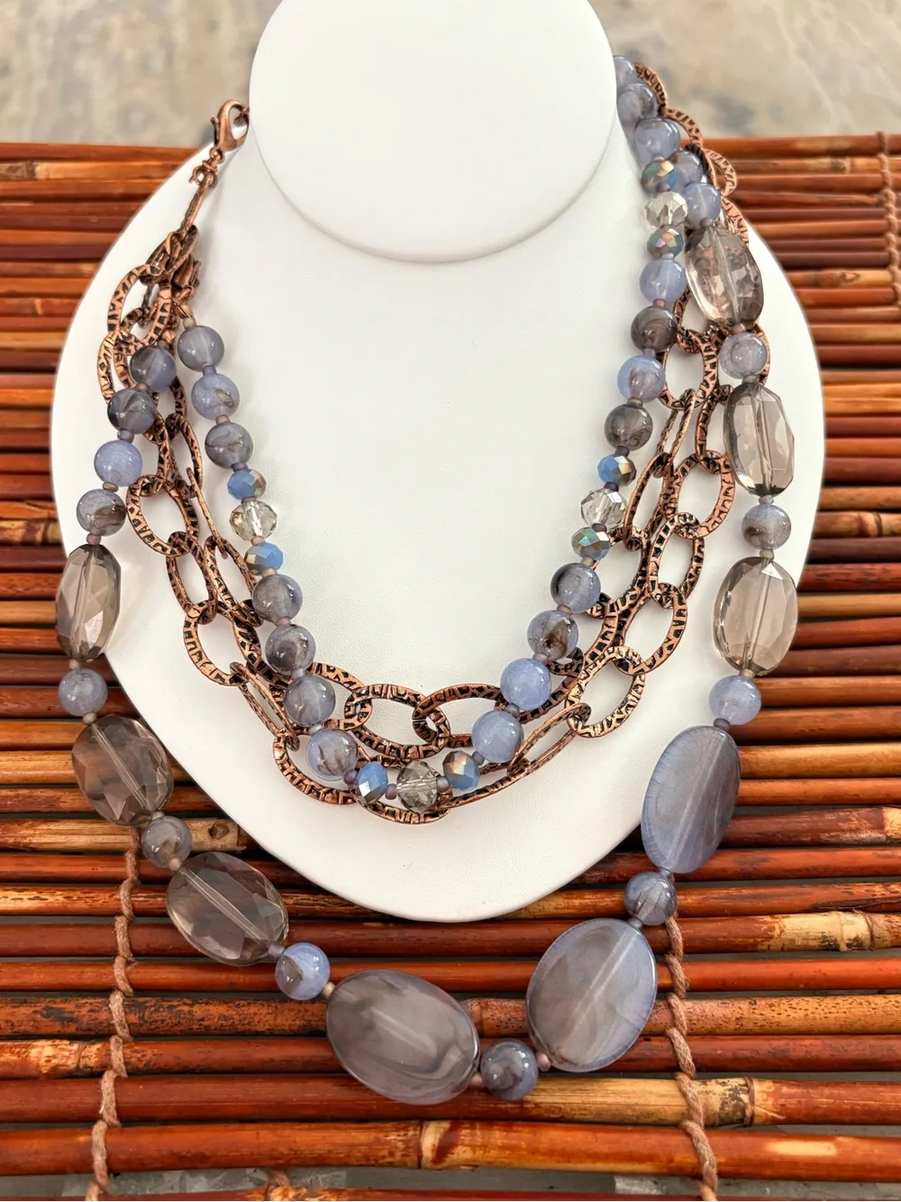 Premier Designs | Jewelry | Premier Designs Gray And Copper Multistrand ...